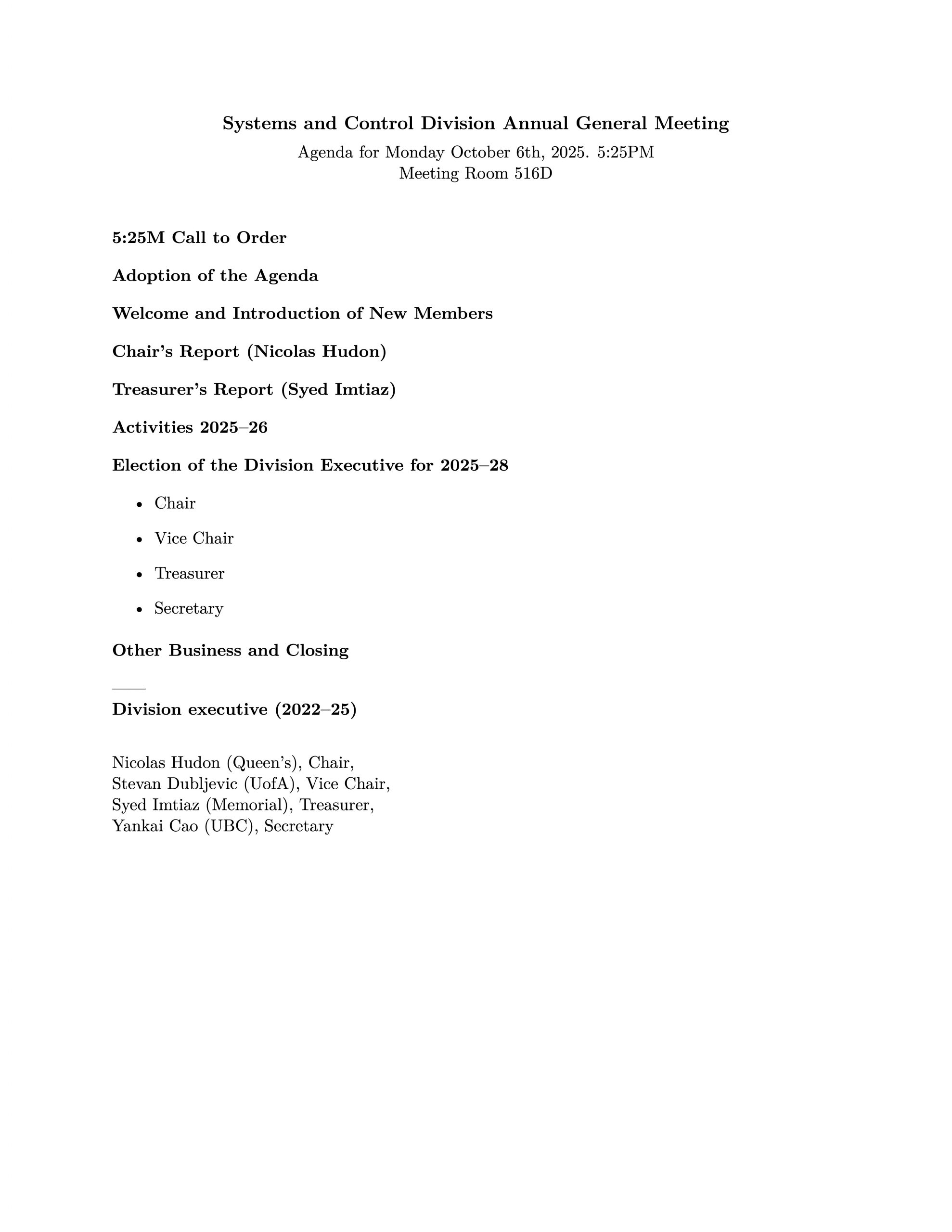 CSChE Systems and Control Division – Home of Chemical Process Systems ...